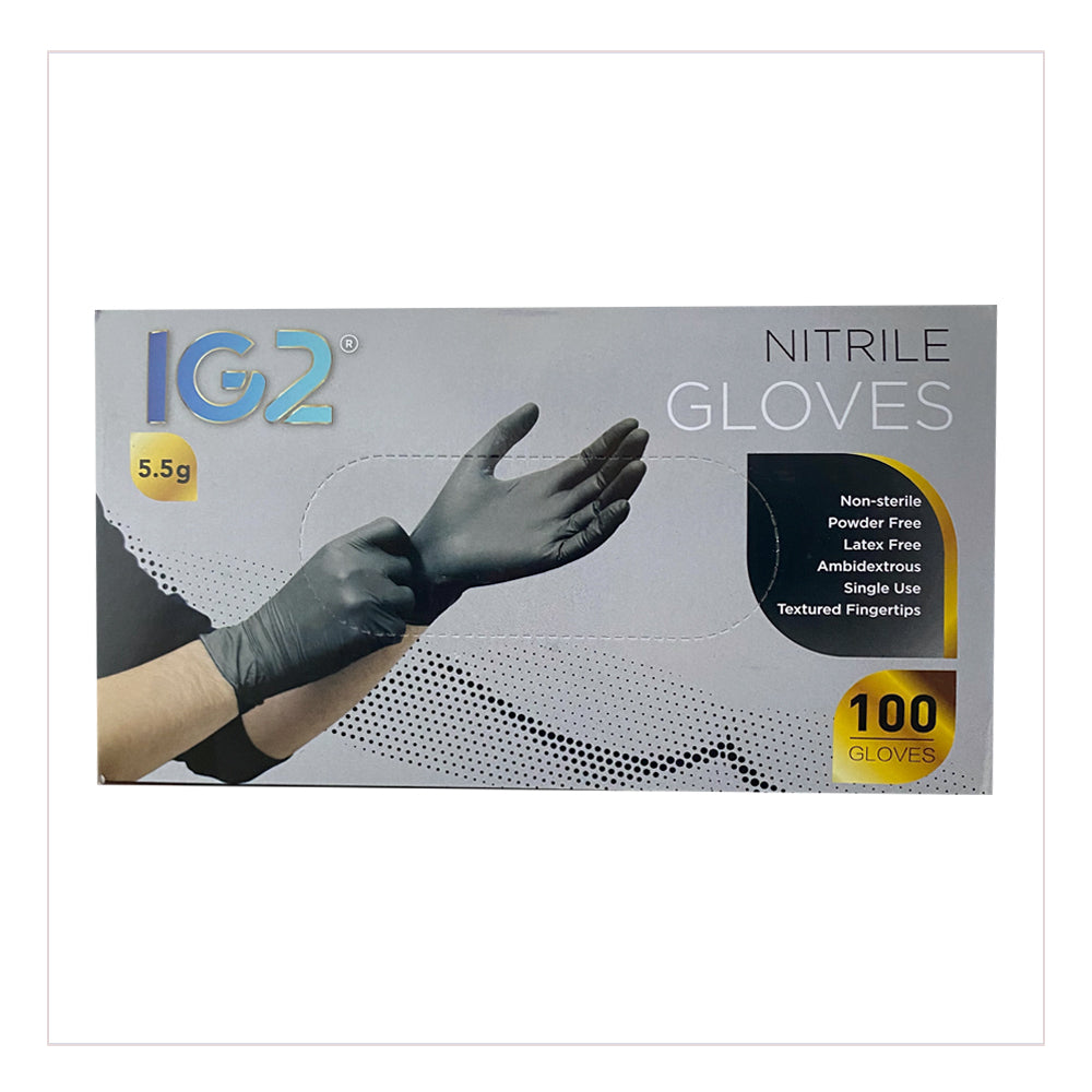 IG2 Nitrile Gloves (Black) 5.5g – APMEDLINE Incontinence Supplies ...